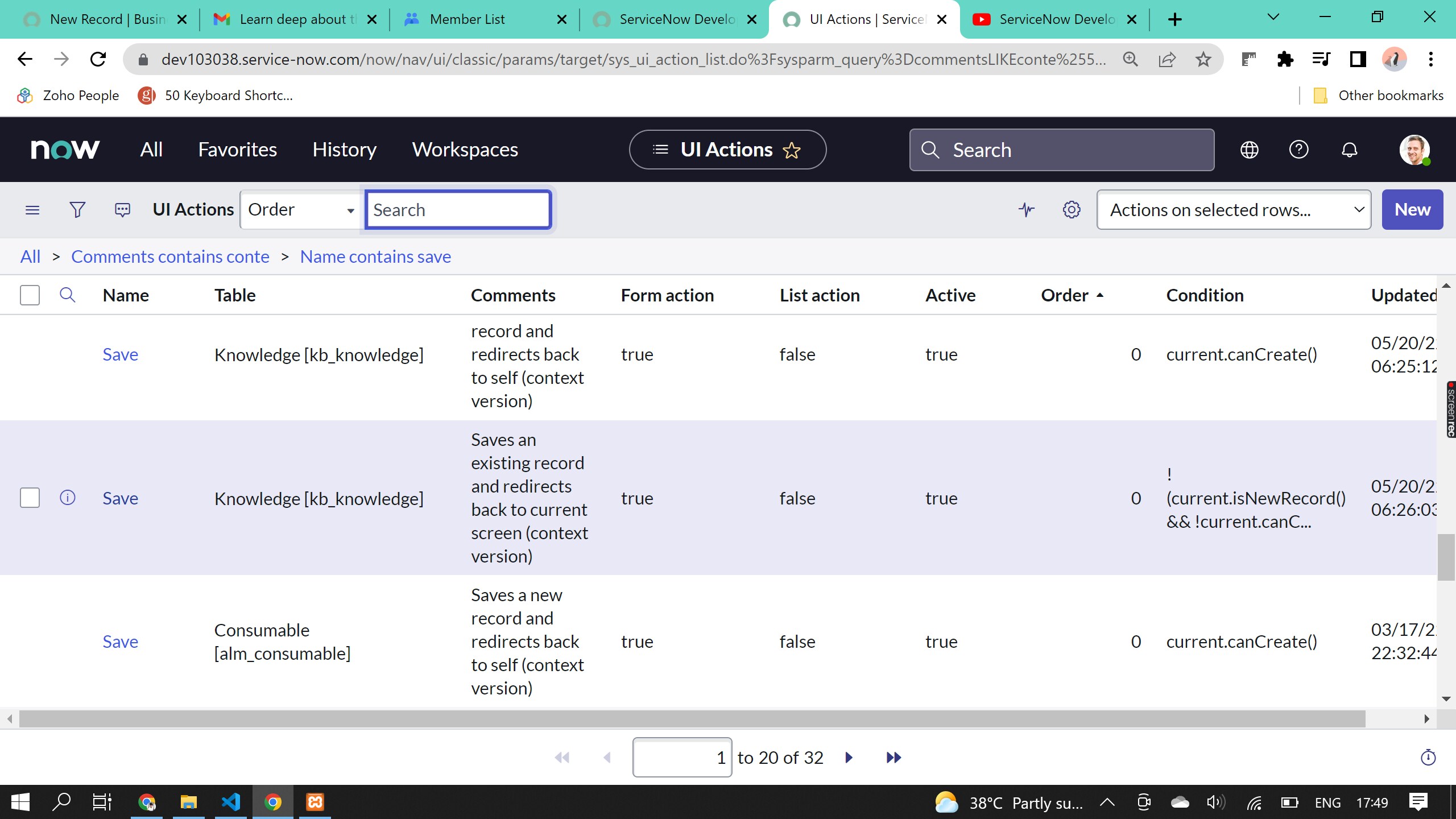 Solved: hi guys is there any option for save button in for... - ServiceNow Community